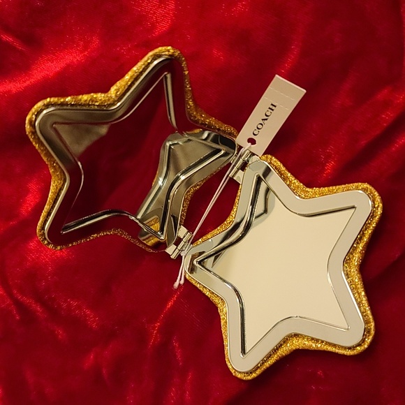 Coach | Accessories | Coach Dual Compact Mirror Gold Glitter Nwt Incl ...
